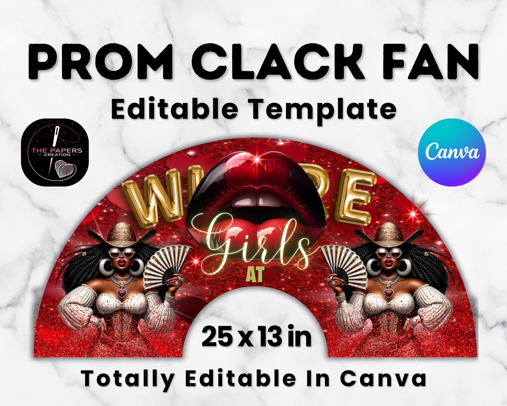Clack Fan Template, Editable Canva Template, Custom Clack Fan Mockup ...