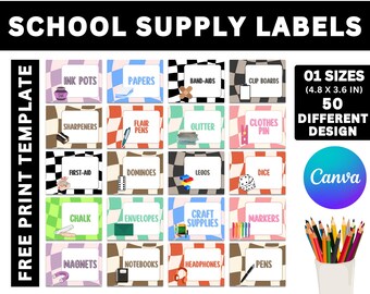Editable Supply Bin Labels Classroom Supplies Pastel Paradise - Etsy