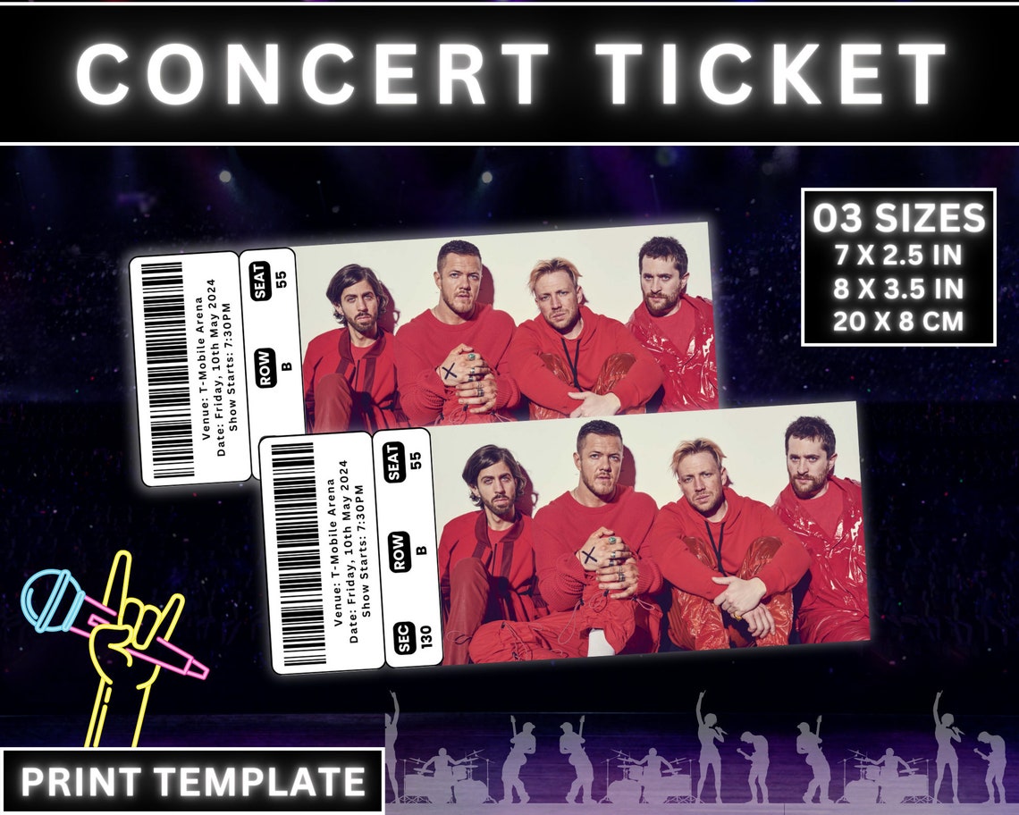 Editable Concert Ticket Template, DIY Concert Ticket, Memorabilia ...