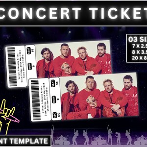 Editable Concert Ticket Template, DIY Concert Ticket, Memorabilia ...