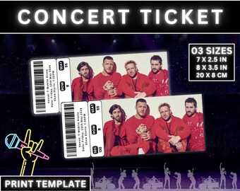 Concert Ticket, Ticket 2024, Memorabilia Concert, Personalized Music ...
