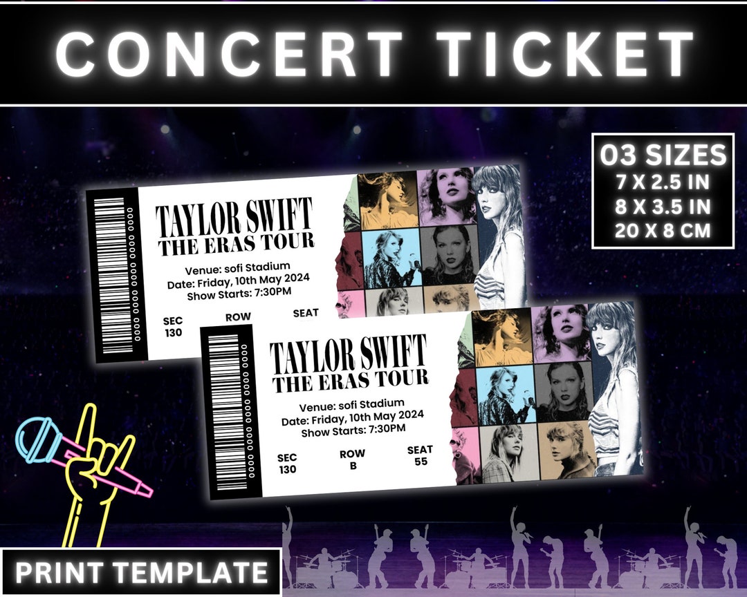 Editable Concert Ticket Template, DIY Concert Ticket, Memorabilia ...