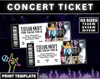 Concert Ticket, Ticket 2024, Memorabilia Concert, Personalized Music ...