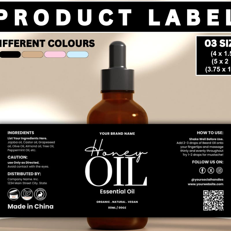 Lotion Label 4oz Bottle - Etsy