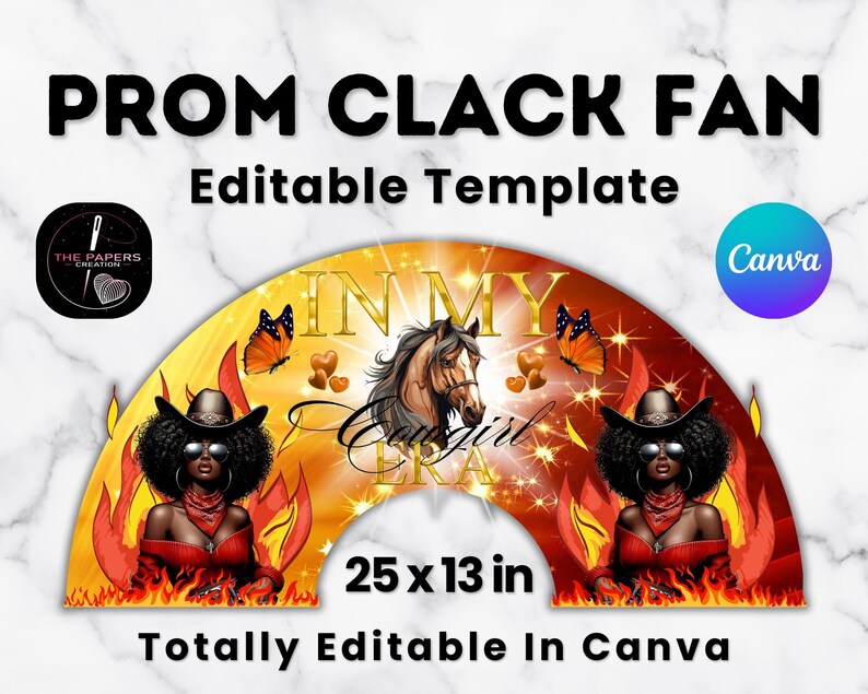 Clack Fan Template | Editable Canva Template | Custom Clack Fan Design ...