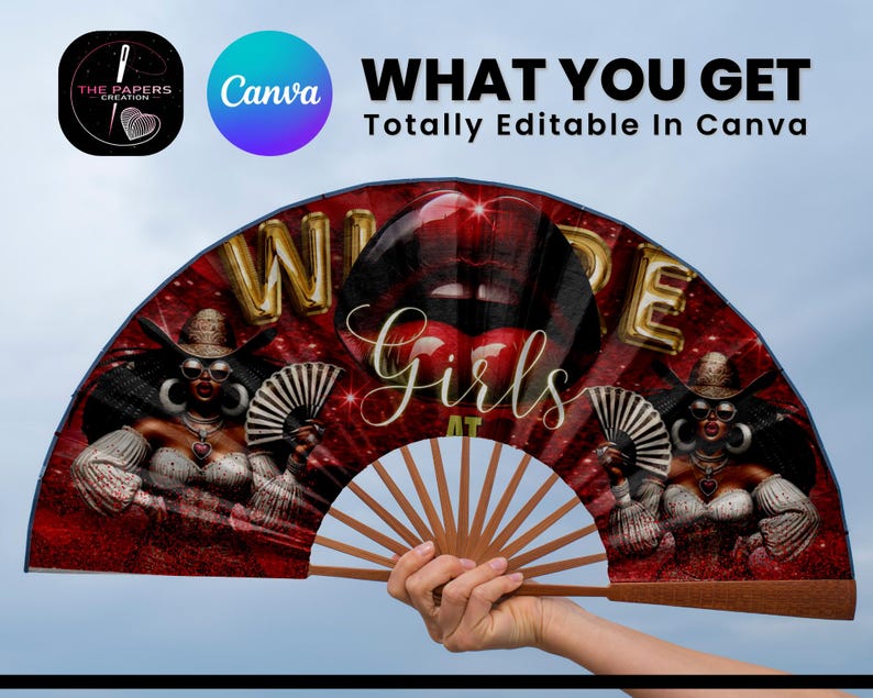 Prom Clack Fan Template: Editable Canva Design (25x13 In) - Etsy