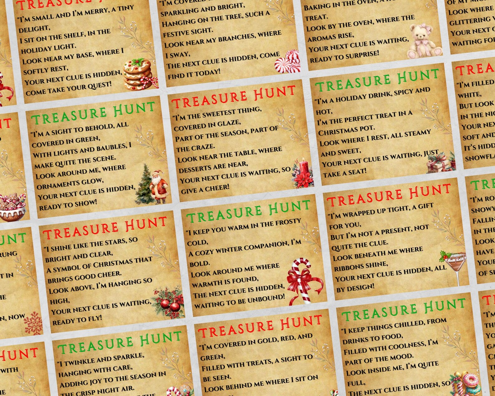 Difficult Christmas Treasure Hunt, Adult Christmas Treasure Hunt ...