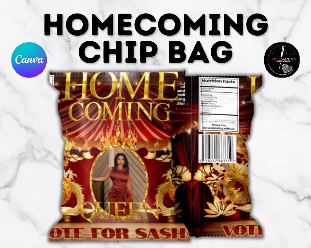 Homecoming Chip Bag Template, Homecoming Campaign, Vote for Mean Queen ...