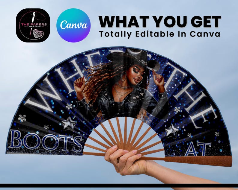 Prom Clack Fan Template: Editable Canva Design (25 X 13 In) - Etsy