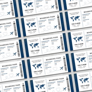 Travel Boarding Pass Ticket, Surprise Boarding Pass Ticket ...