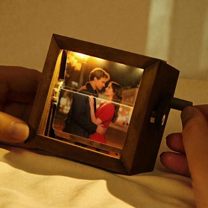 Personalized Photo Flipbook Animation Box, Custom Wooden Photo ...