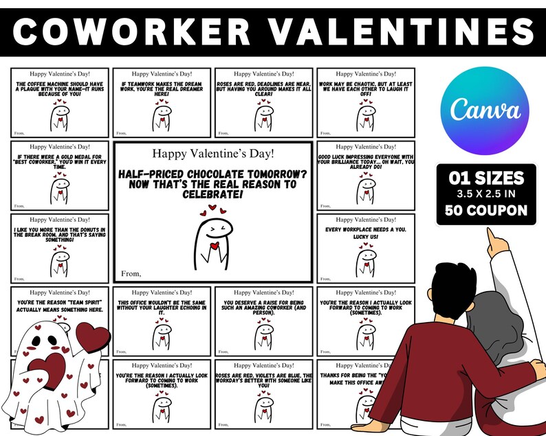 Funny Coworker Valentine's Day Cards Office Valentine's Day Party Work ...