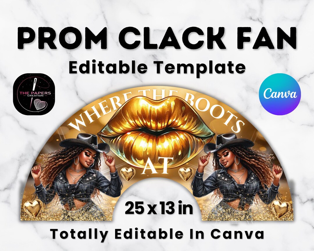 Clack Fan Template | Editable Canva Template | Custom Clack Fan Design ...