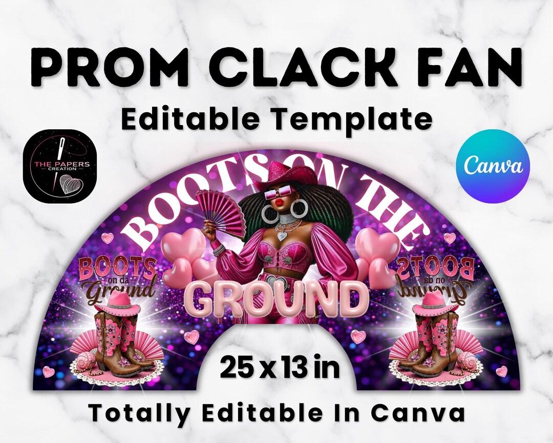 Clack Fan Template | Editable Canva Template | Custom Clack Fan Design ...