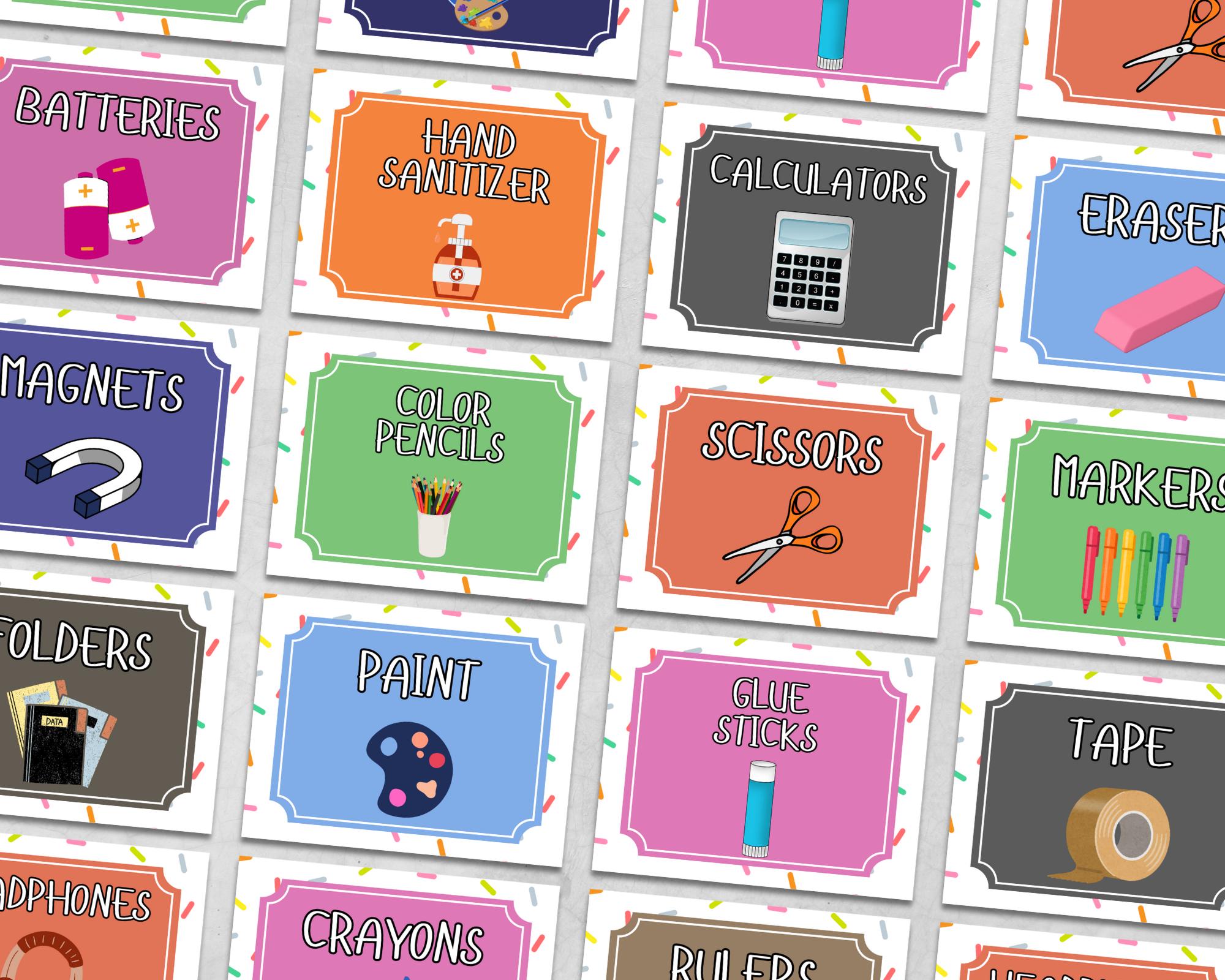 Editable Supply Bin Labels Classroom Supplies Pastel Paradise,printable ...