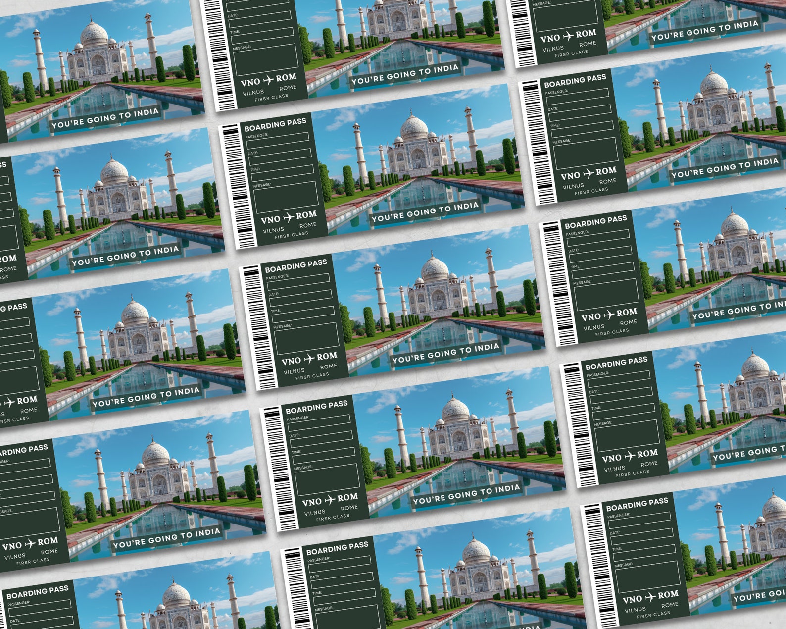 Boarding Pass India, Surprise Boarding Pass Template, Surprise Trip to ...