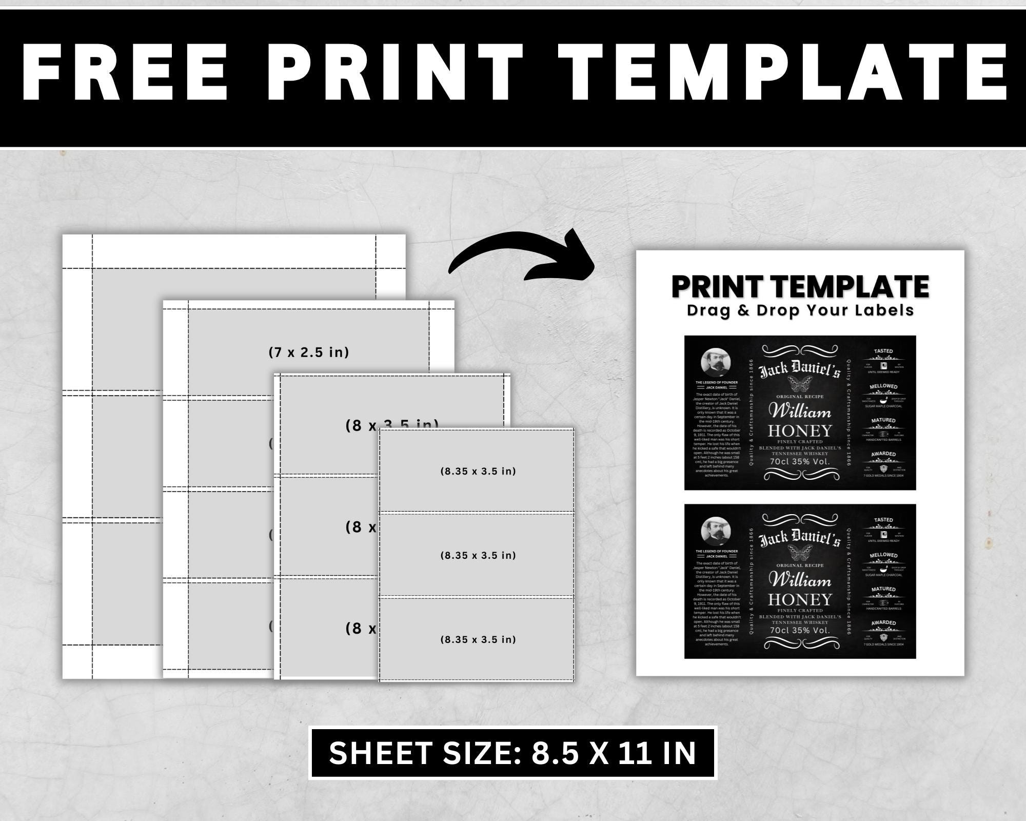 Printable Whiskey Label, Groomsmen Gift, Bachelorette Party Gifts ...