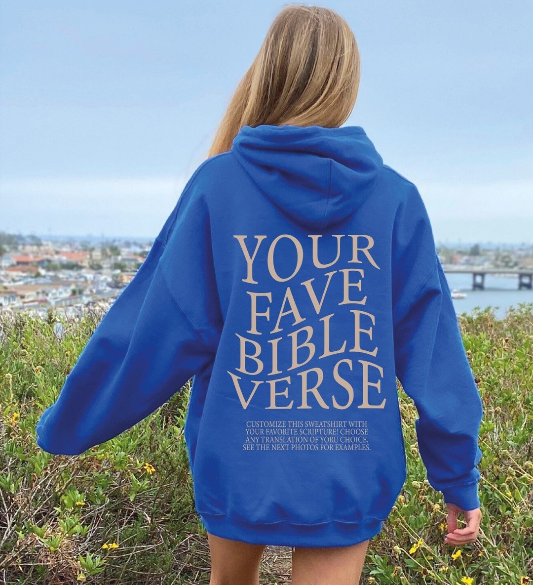 Personalized Bible Verse Sweatshirt, Custom Scripture Hoodie ...