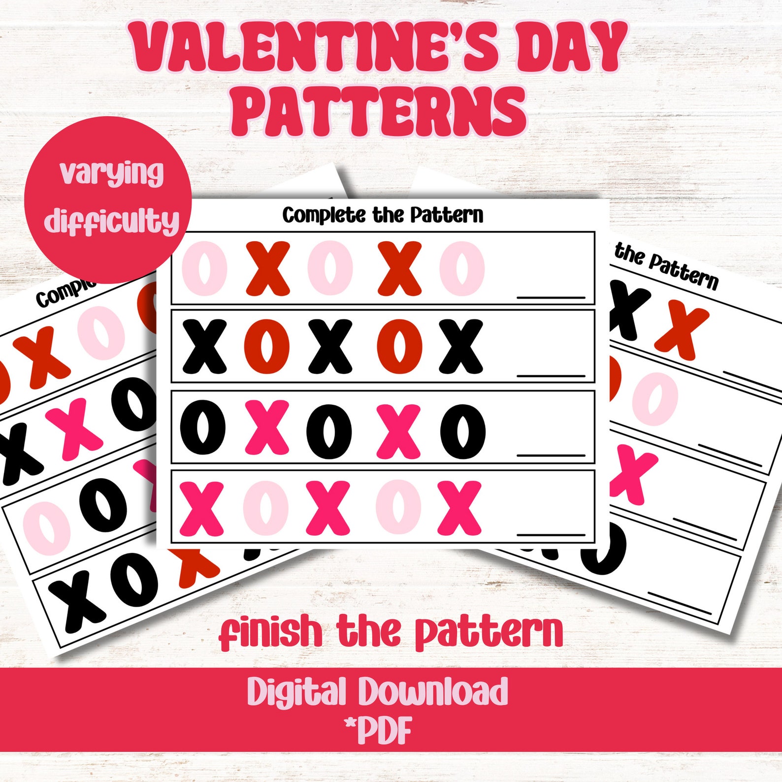 Valentine's Patterns, Preschool Curriculum, Valentine's Day Preschool ...