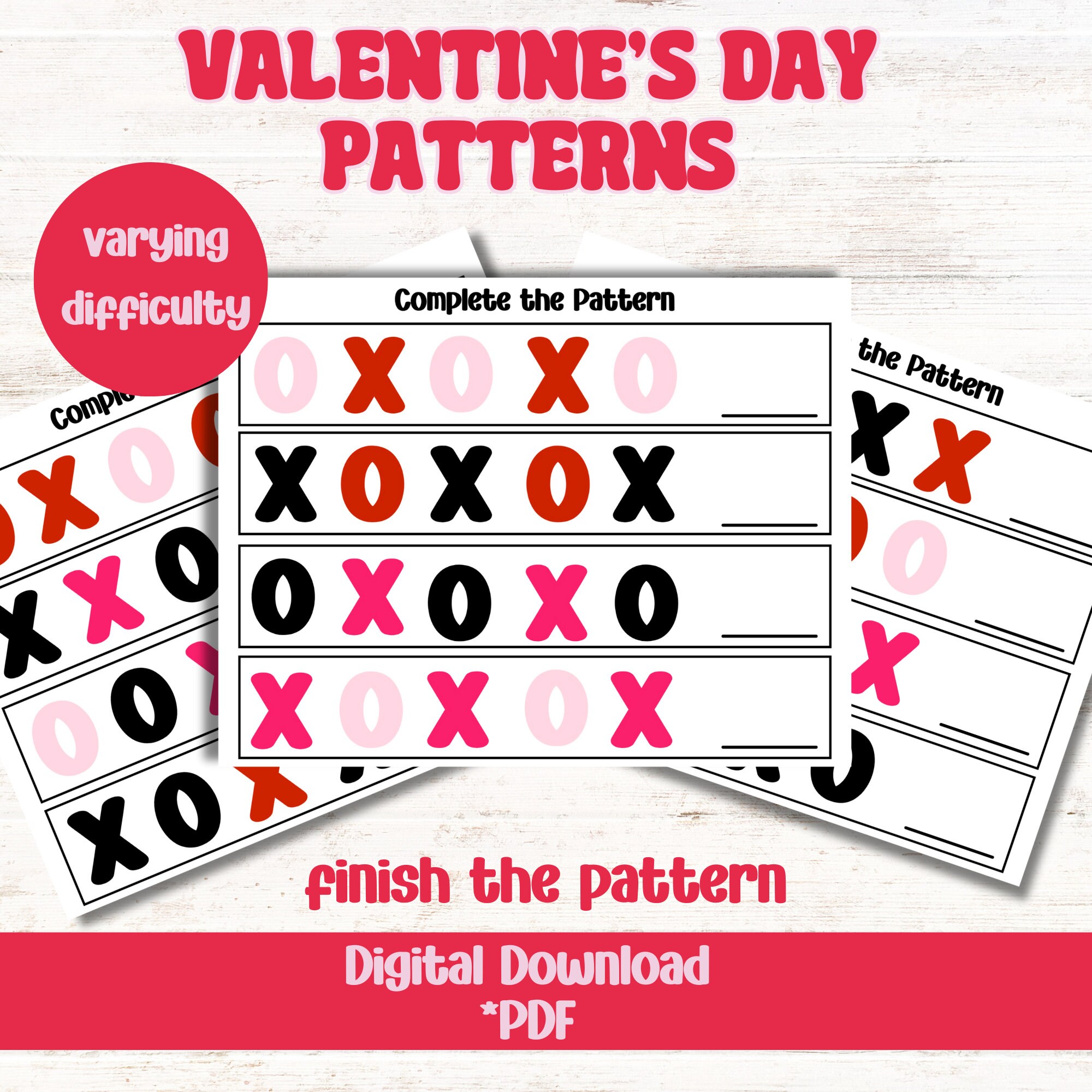 Valentine's Patterns, Preschool Curriculum, Valentine's Day Preschool ...