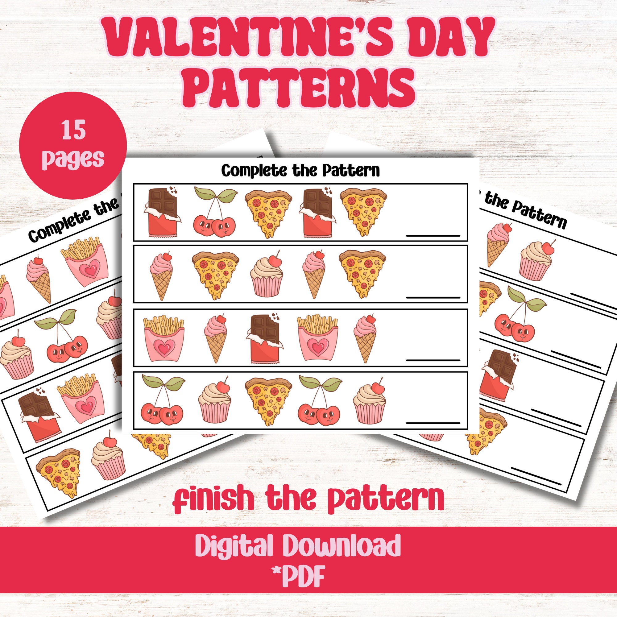 Valentine's Patterns, Preschool Curriculum, Valentine's Day Preschool ...
