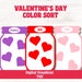 Valentine's Color Sorting, Preschool Curriculum, Valentine's Day ...