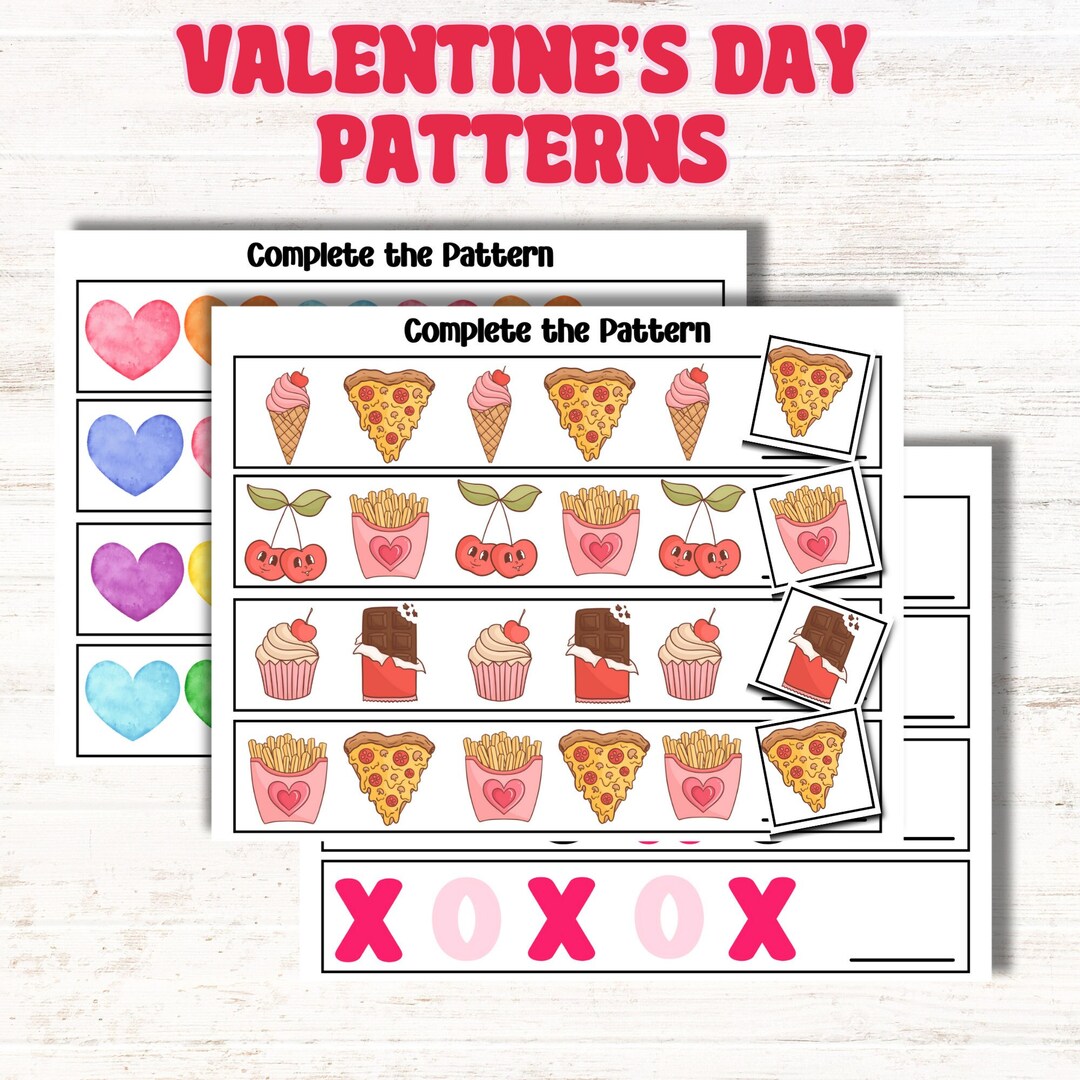 Valentine's Patterns, Preschool Curriculum, Valentine's Day Preschool ...