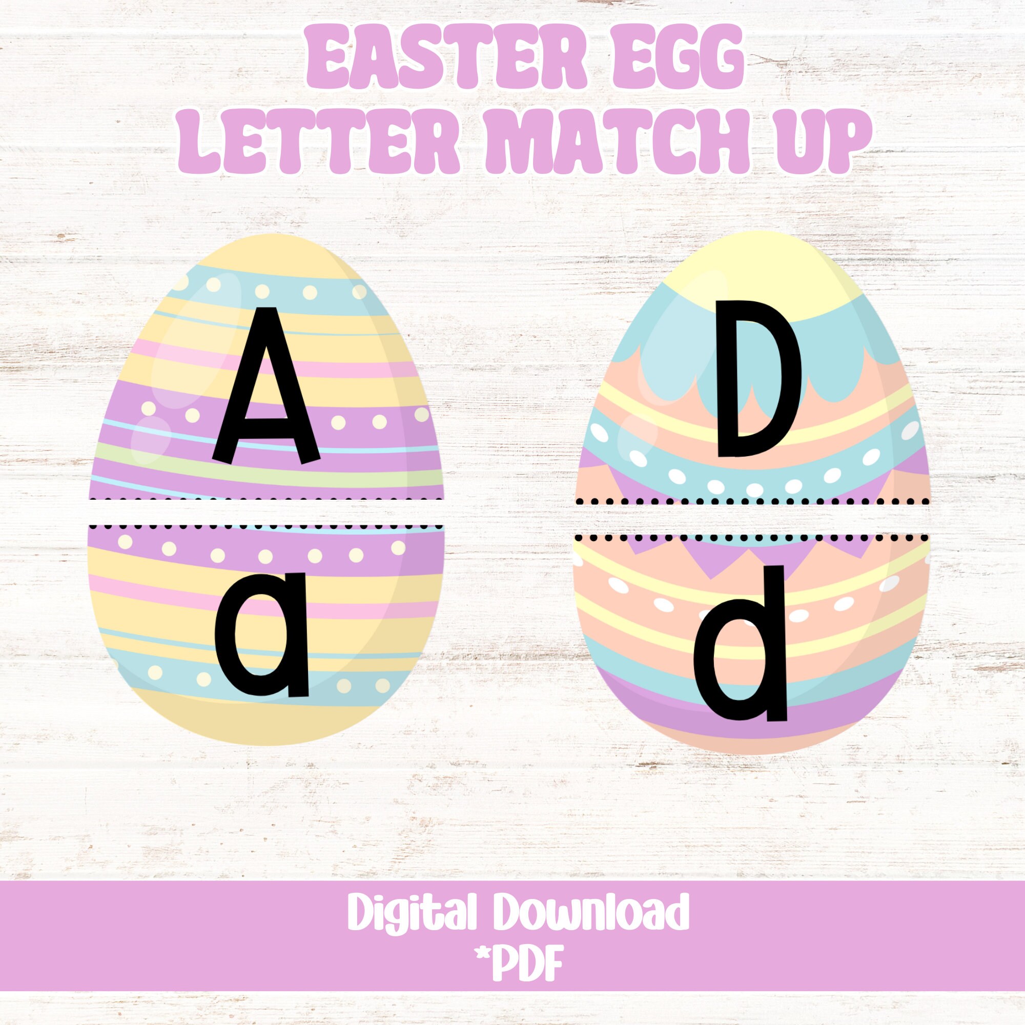 Easter Letter Match, Preschool Worksheets, Preschool Printable ...