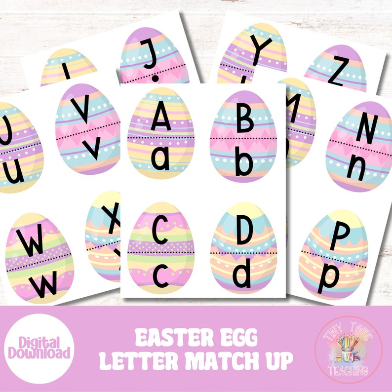 Easter Letter Match, Preschool Worksheets, Preschool Printable ...