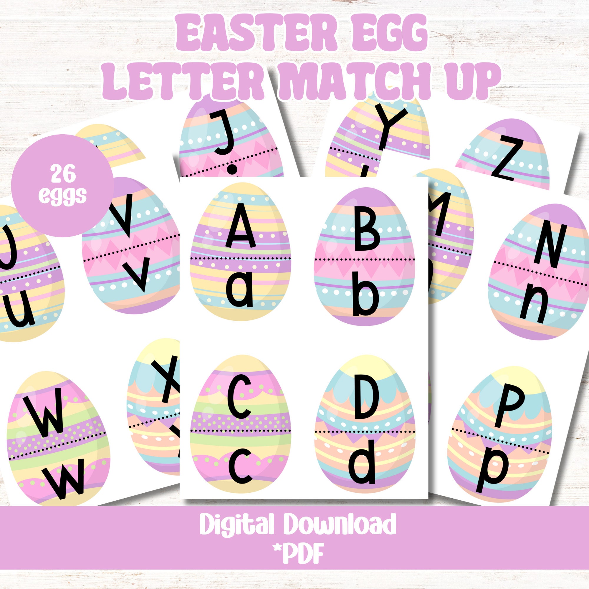 Easter Letter Match, Preschool Worksheets, Preschool Printable ...
