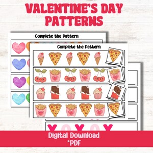 Valentine's Patterns, Preschool Curriculum, Valentine's Day Preschool ...