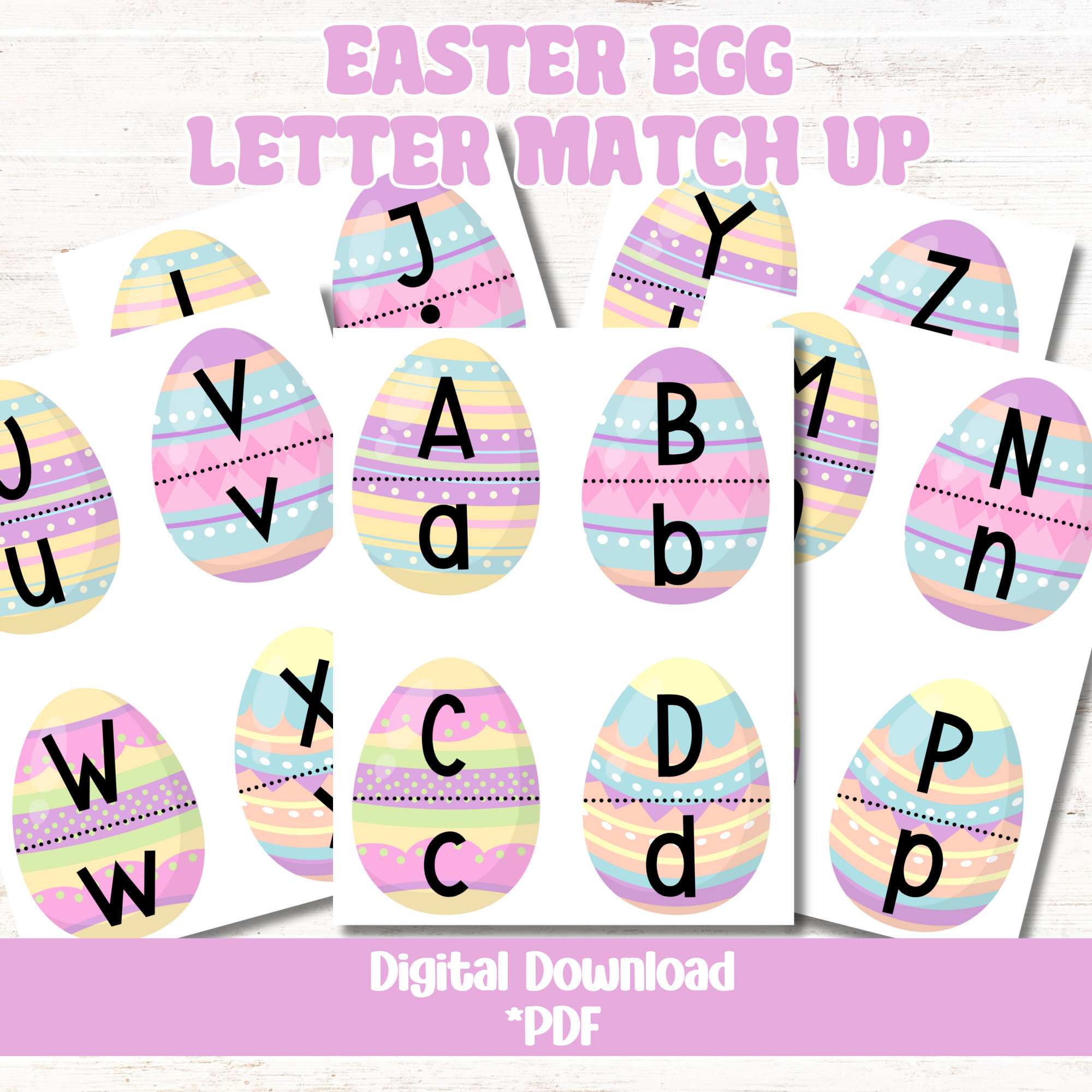 Easter Letter Match, Preschool Worksheets, Preschool Printable ...