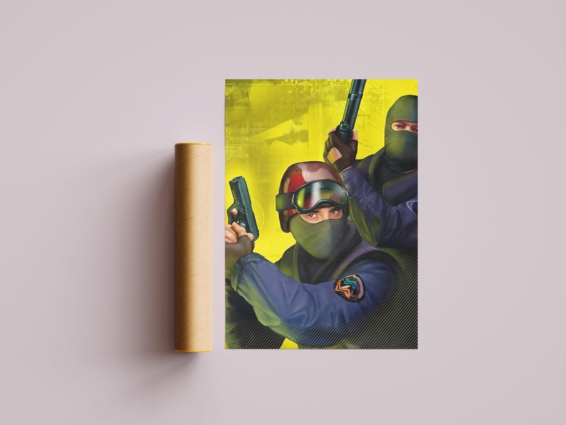 Counter Strike 1.5 Poster Counter Strike Print Gaming Poster Video Game ...