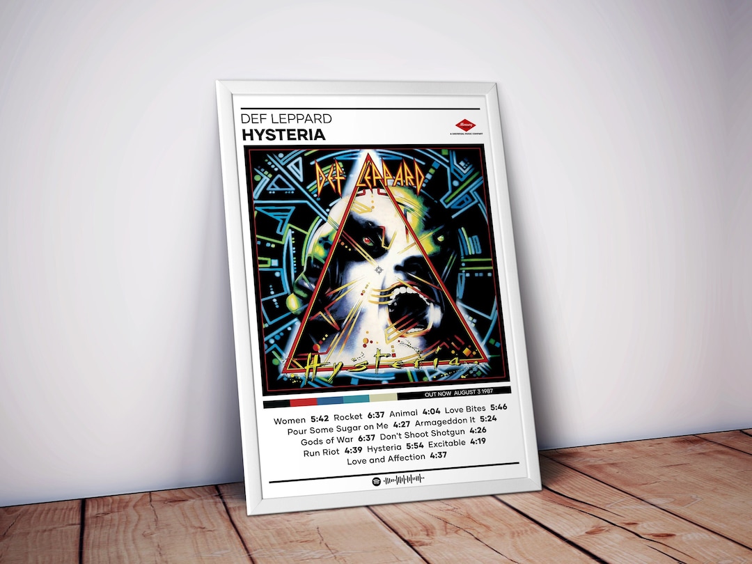 Def Leppard Poster Hysteria Poster 4 Colors Album Poster Prints Rock ...