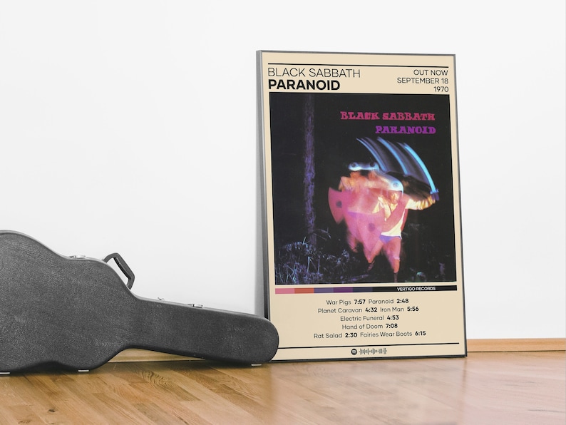 Black Sabbath Poster Paranoid Poster 4 Colors Album Poster Prints Metal ...