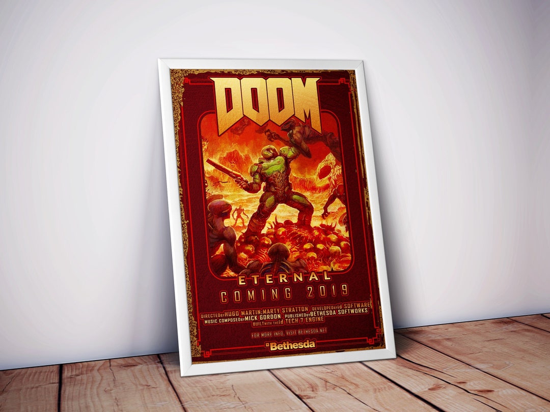 Doom Poster Doom Print Gaming Poster Video Game Poster Wall Decor ...