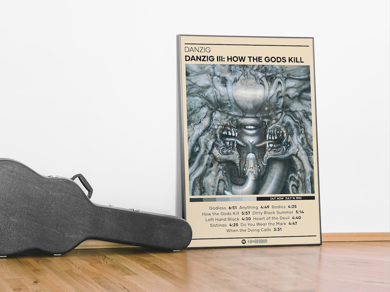 Danzig Poster Danzig 3: How the Gods Kill Poster 4 Colors Album Poster ...