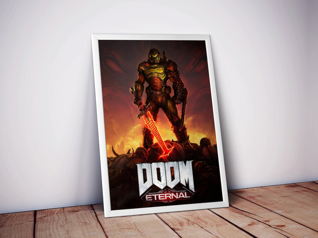Doom Eternal Poster Doom Print Gaming Poster Video Game Poster Wall ...