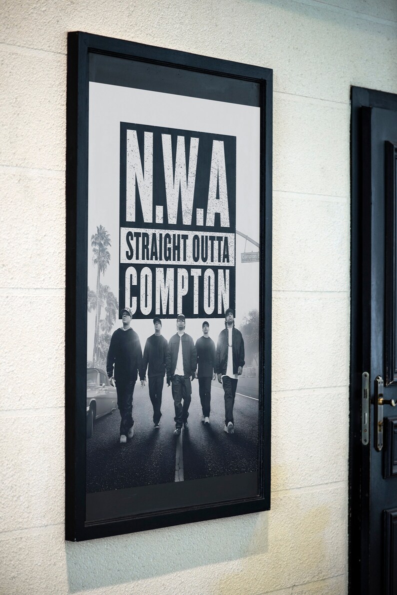 N.W.A Poster Hip Hop Poster N.W.A Prints Straight Outta Compton Rap ...