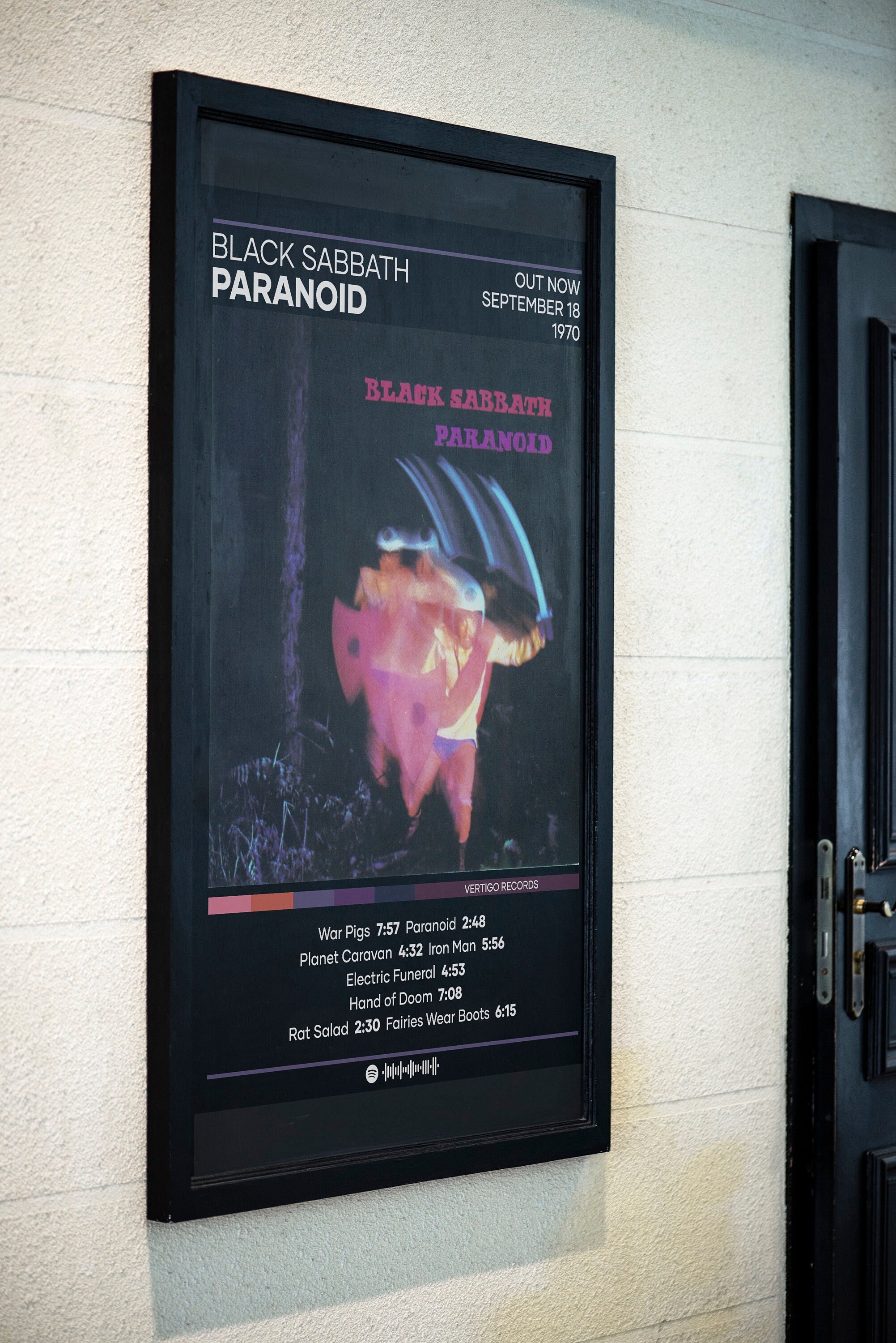 Black Sabbath Poster Paranoid Poster 4 Colors Album Poster Prints Metal ...