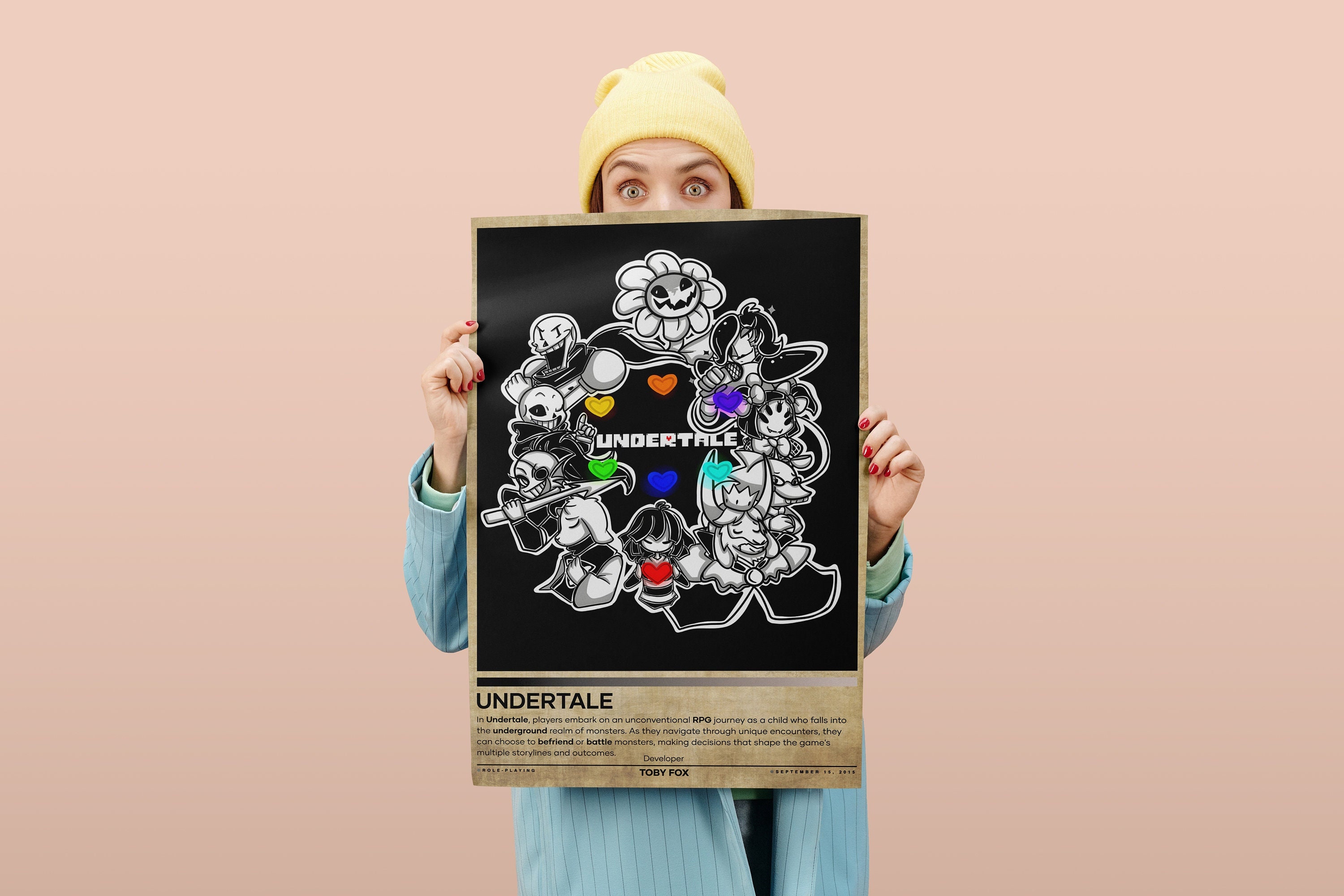 Undertale Poster, Gaming Posters, 4 Colors, Video Game Posters, High ...