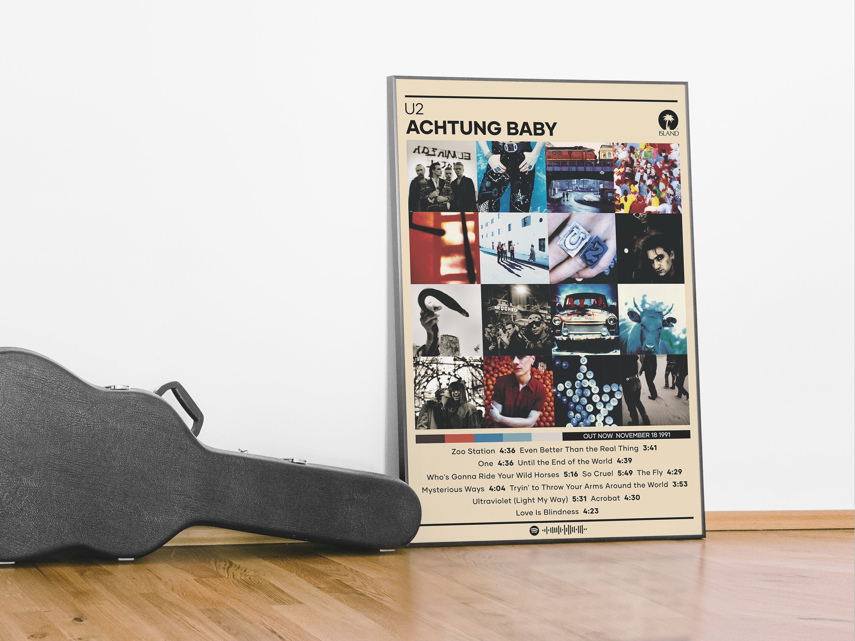 U2 Poster Achtung Baby Poster 4 Colors Album Poster Prints Rock Music ...