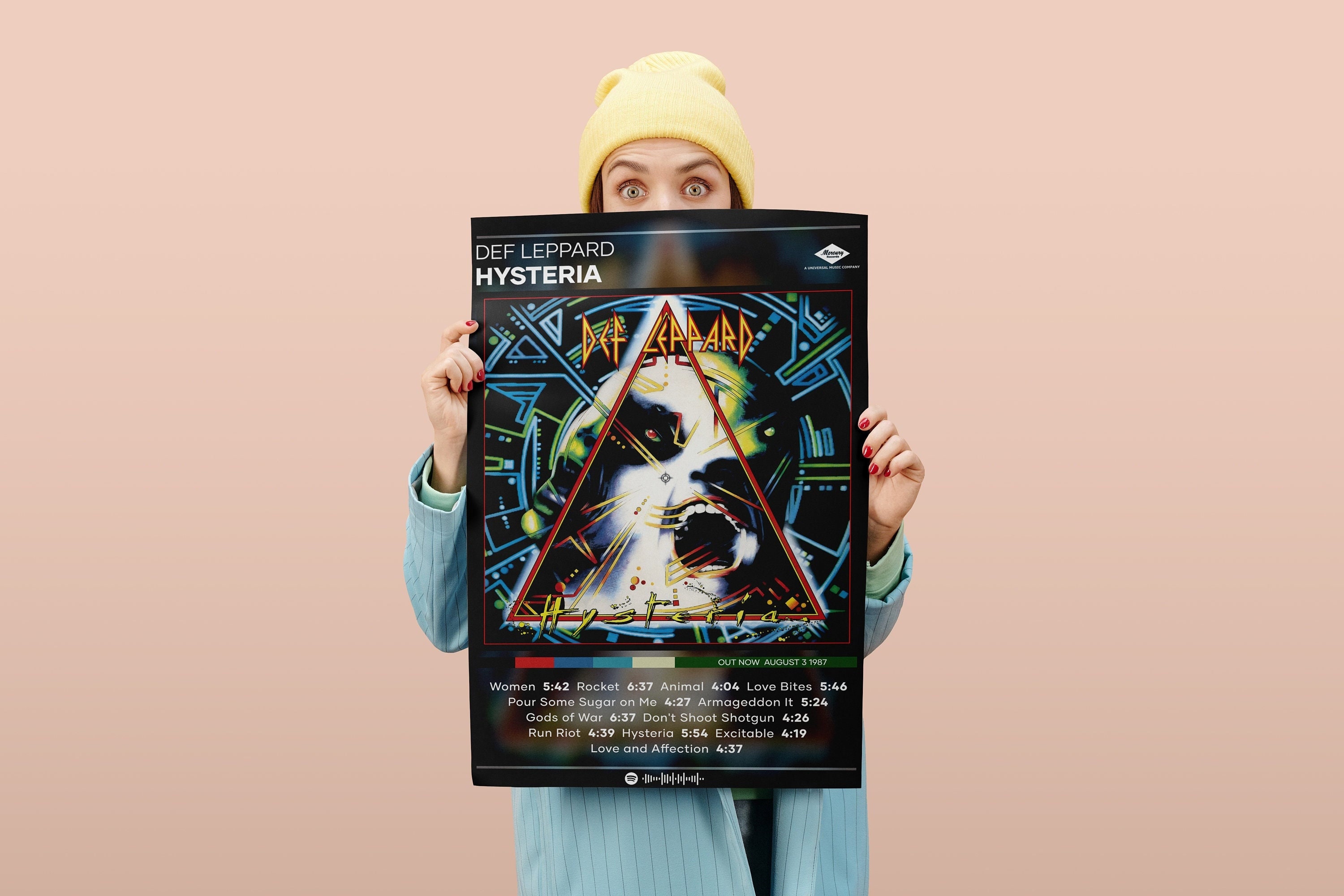 Def Leppard Poster Hysteria Poster 4 Colors Album Poster Prints Rock ...