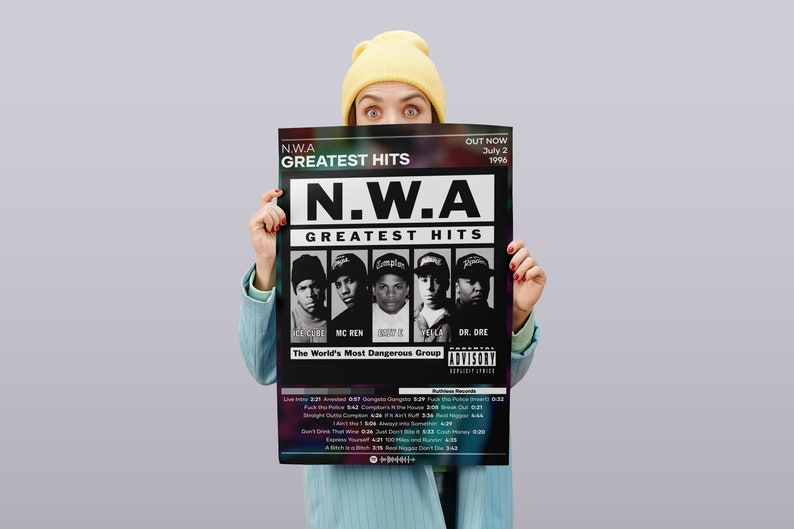 N.W.A Poster Greatest Hits Poster 4 Colors Album Poster Prints Hip Hop ...