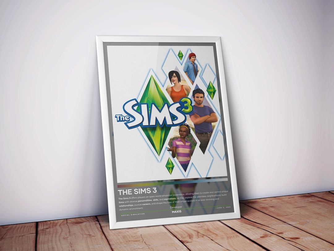 The Sims 3 Poster, Gaming Posters, 4 Colors, Video Game Posters, High ...