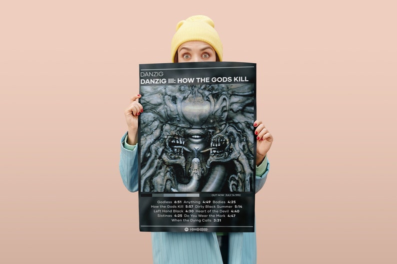Danzig Poster Danzig 3: How the Gods Kill Poster 4 Colors Album Poster ...