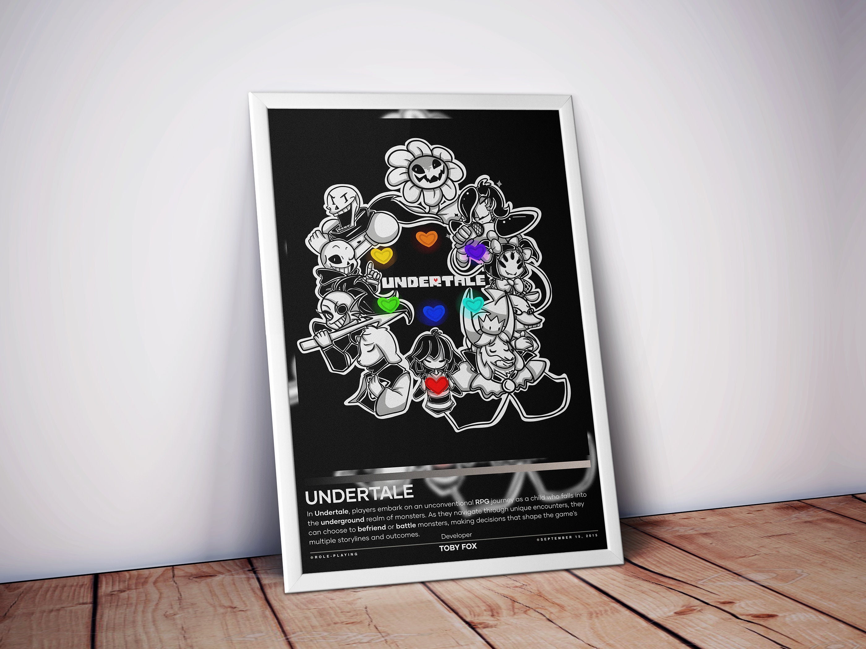 Undertale Poster, Gaming Posters, 4 Colors, Video Game Posters, High ...