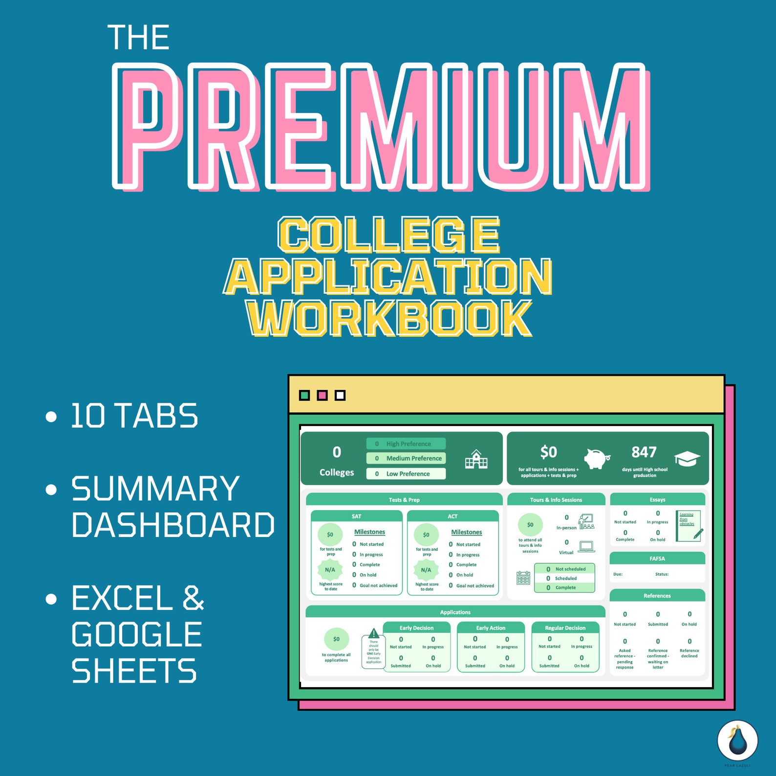 College Application Planner and Tracker (premium Digital Workbook ...