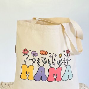 Personalized Mothers Day Tote Bag Everyday Use Mama Gifts for Friends ...