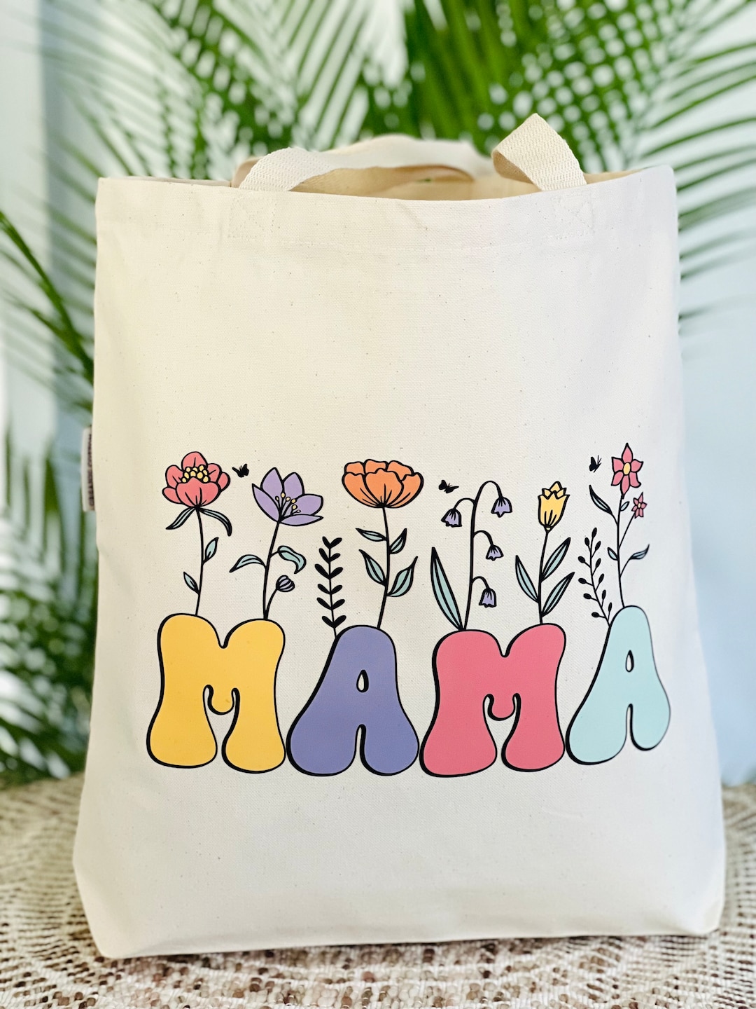 Personalized Mothers Day Tote Bag Everyday Use Mama Gifts for Friends ...